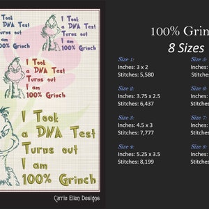 100% Grinch Machine Embroidery Design: Snarky Holiday Saying (8 Sizes ...