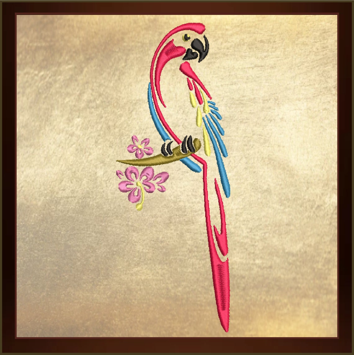 Parrot Machine Embroidery Design Bird Embroidery Design - Etsy