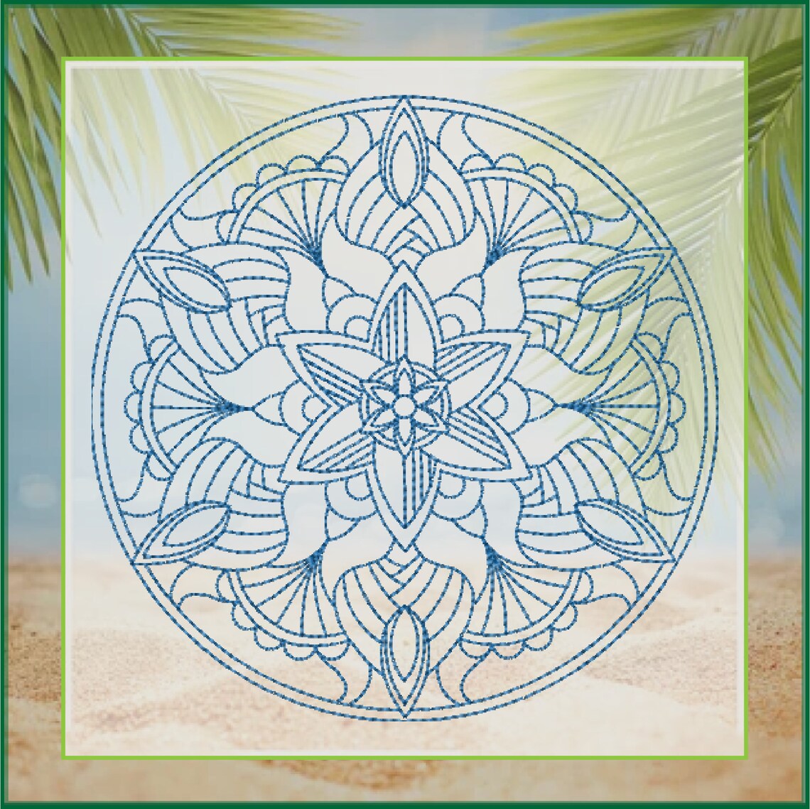 Mandala Machine Embroidery Design Lace Embroidery Mandala | Etsy