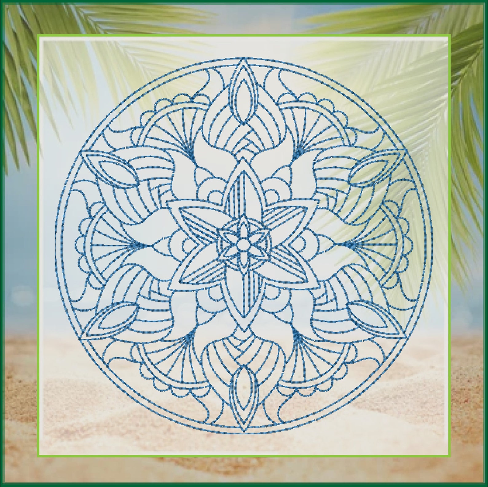 Mandala Machine Embroidery Design Lace Embroidery Mandala | Etsy