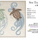 Sea Turtle Machine Embroidery Design, Animal Embroidery, Ocean Tortoise ...