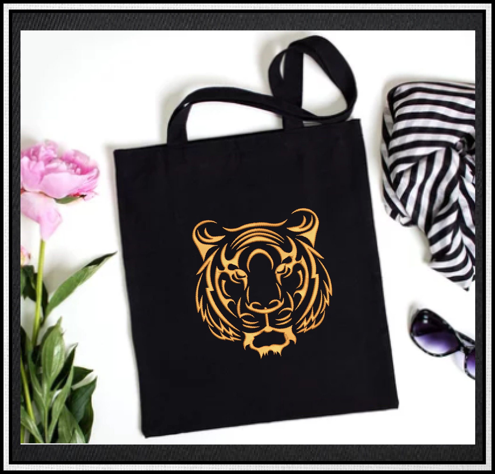 Tiger Embroidery Design, Animal Embroidery, Tiger Line Art Embroidery ...