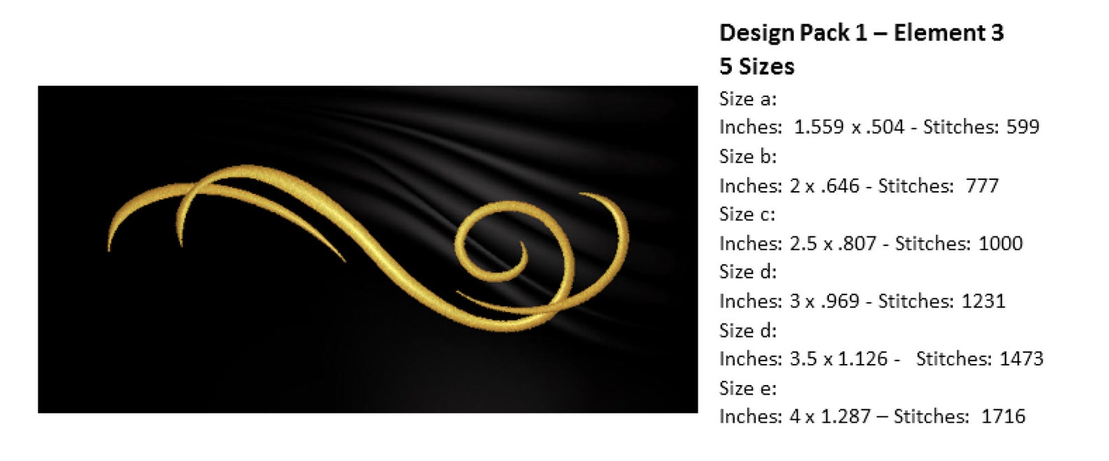 Design Elements Machine Embroidery Bundle, Swoosh and Swirl Designs, 9 ...