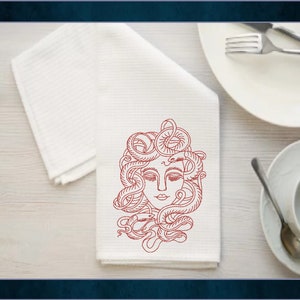 Medusa Head Machine Embroidery Design, Line Art Greek Mythology Medusa ...