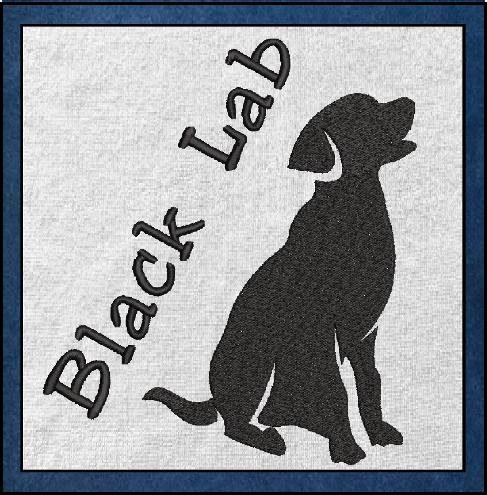 Black Lab Machine Embroidery Design Labrador Retriever Dog | Etsy