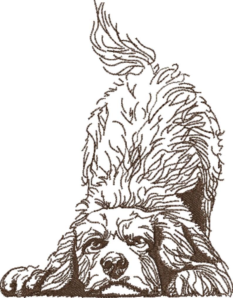 Playful Puppy Machine Embroidery Design, Dog Embroidery, Pet Dog ...