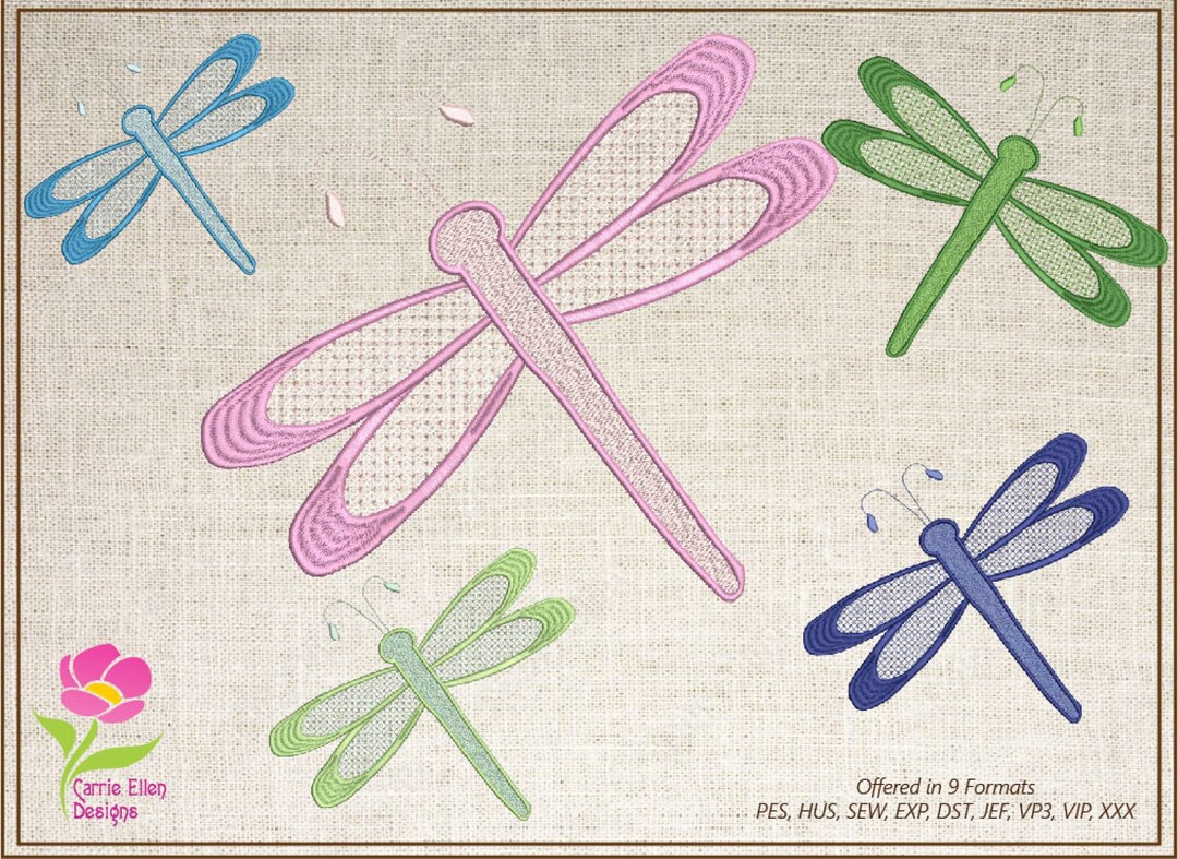 Libelle Maschinenstickerei Design, Mini Libelle Design, Libelle Silhouette, 10 Größen 0301 - Etsy.de