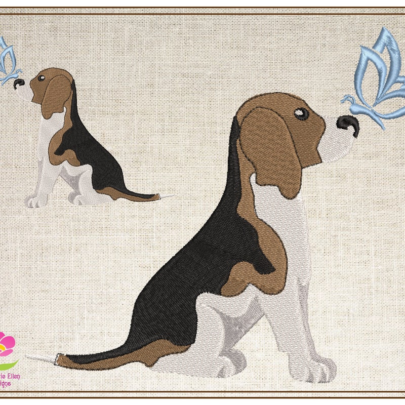 Beagle Embroidery - Etsy