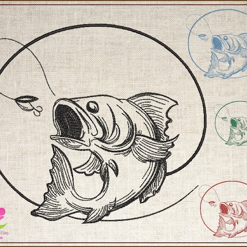Fishing Machine Embroidery Design - Etsy