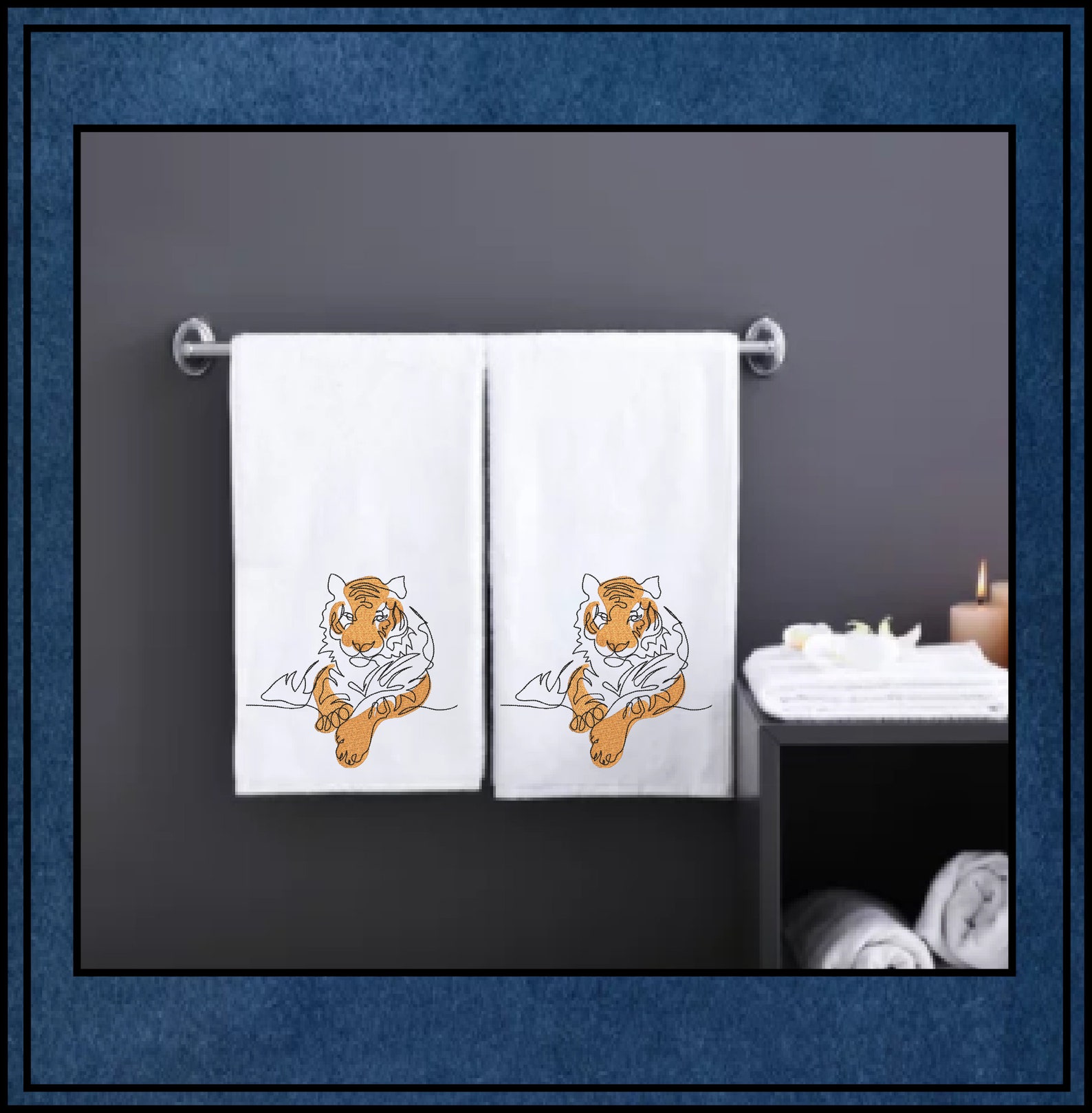 Tiger Machine Embroidery Design Animal Embroidery Tiger Line - Etsy