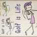 Lady Golfer Machine Embroidery Design, Golf is Life Female Golfer Stick ...