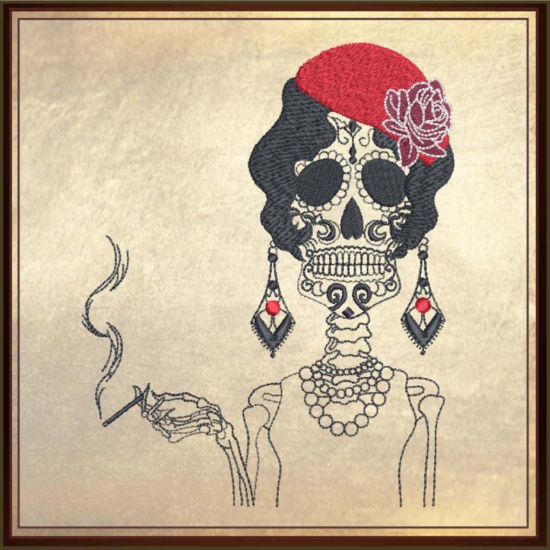 Sugar Skull Couple Machine Embroidery Design Bundle, Day of the Dead ...