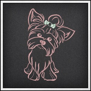 Yorkshire Terrier Machine Embroidery Design, Yorkie Embroidery Design ...