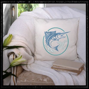 Pacific Blue Marlin Machine Embroidery Design, North Atlantic Swordfish ...