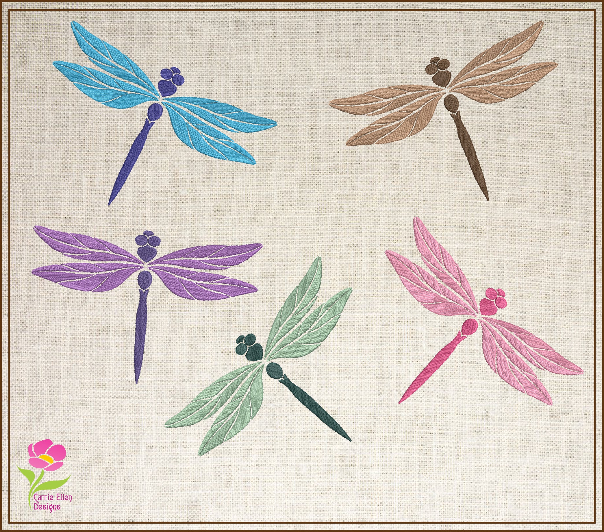 Dragonfly Machine Embroidery Design Insect Embroidery - Etsy