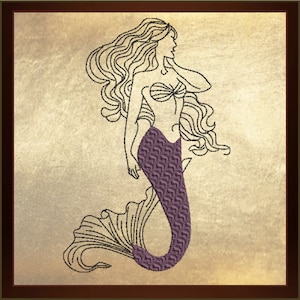 Mermaid Machine Embroidery Design, Sea Life Marine Machine Embroidery ...
