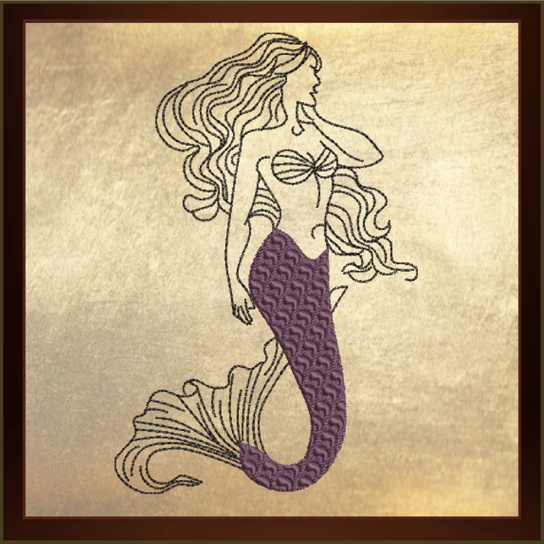 Mermaid Machine Embroidery Design Sea Life Marine Machine - Etsy