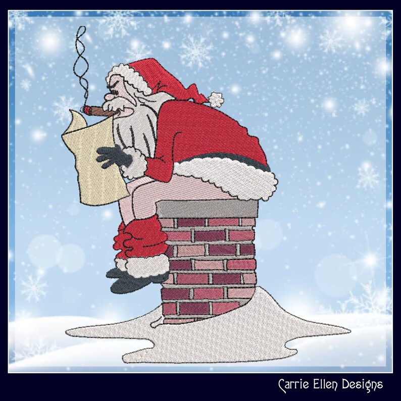 Bad Santa Machine Embroidery Design Christmas Santa Clause - Etsy