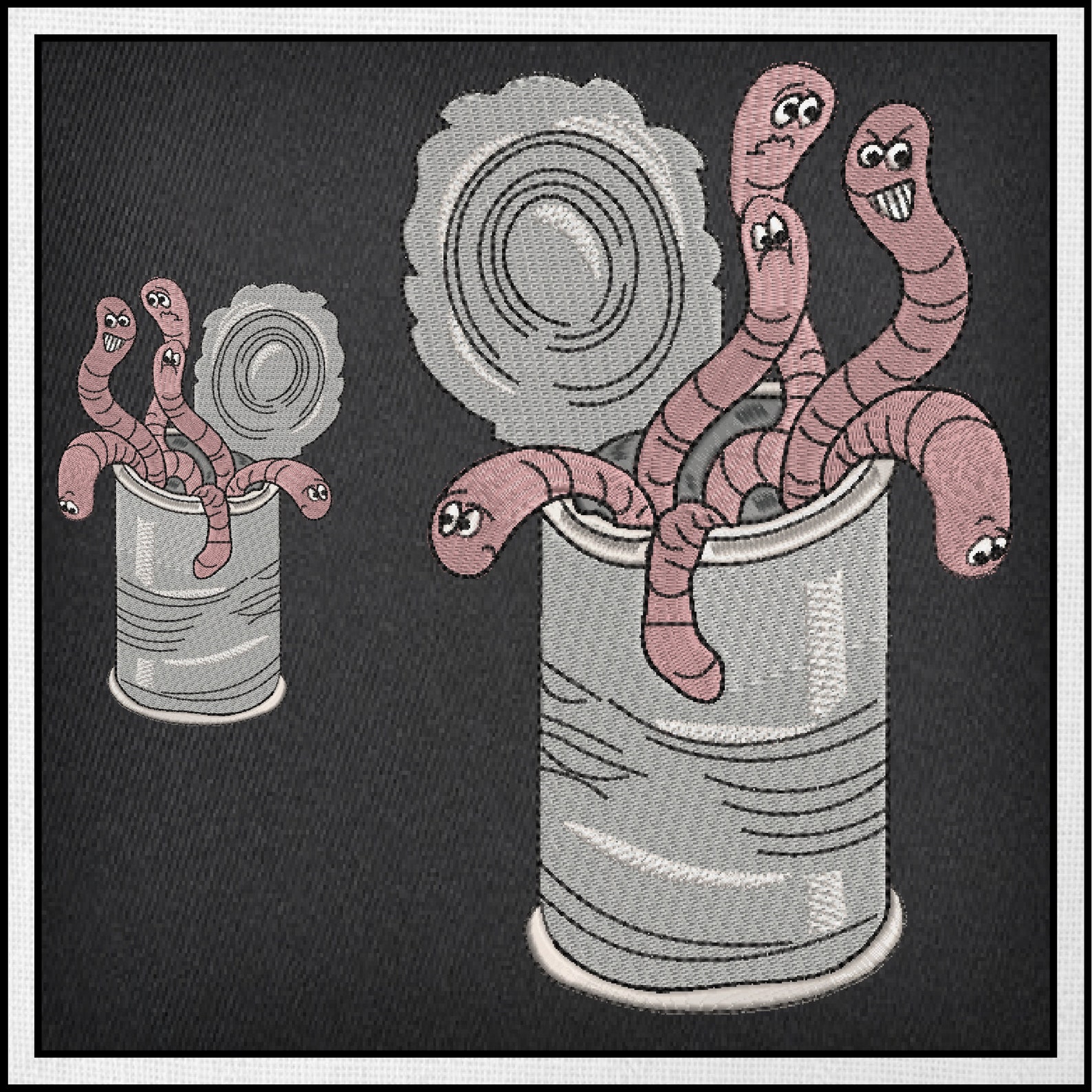 Can of Worms Idiom Machine Embroidery Design Embroidered - Etsy