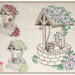 Wishing Well Machine Embroidery Design: Floral Line Art (6 Sizes ...