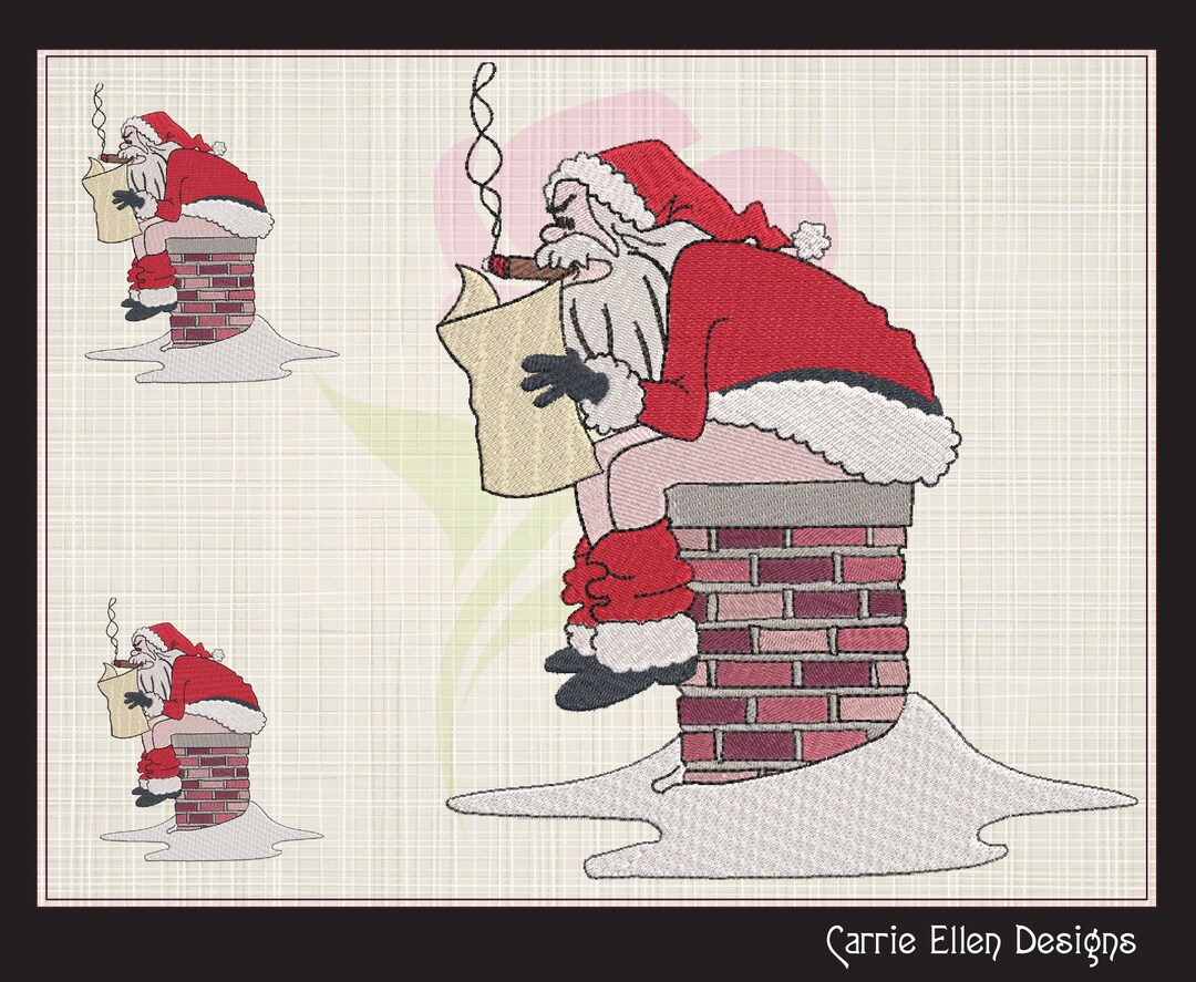 Bad Santa Machine Embroidery Design, Christmas Santa Clause Pattern ...
