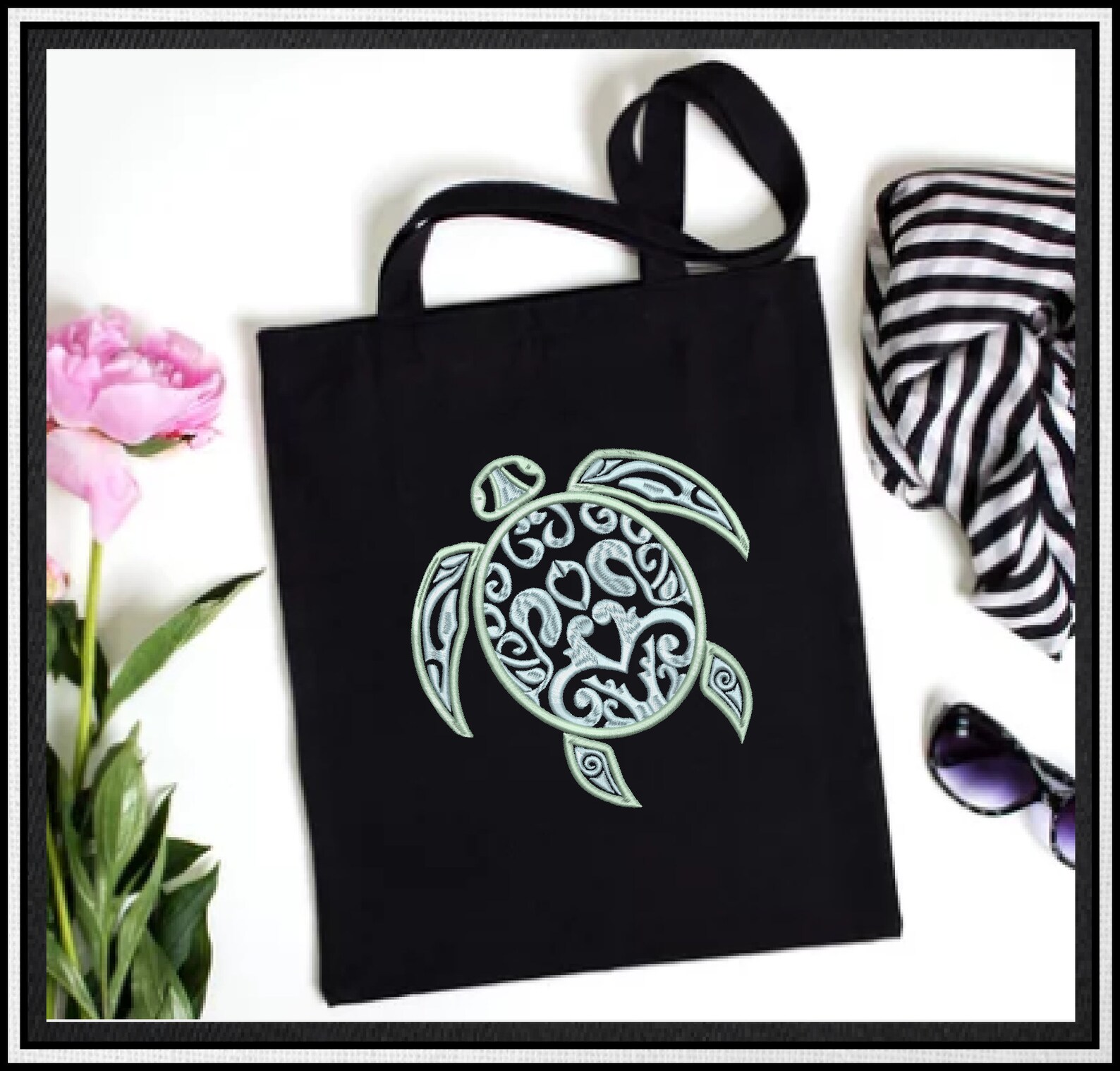 Sea Turtle Machine Embroidery Design Sea Turtle Tattoo - Etsy