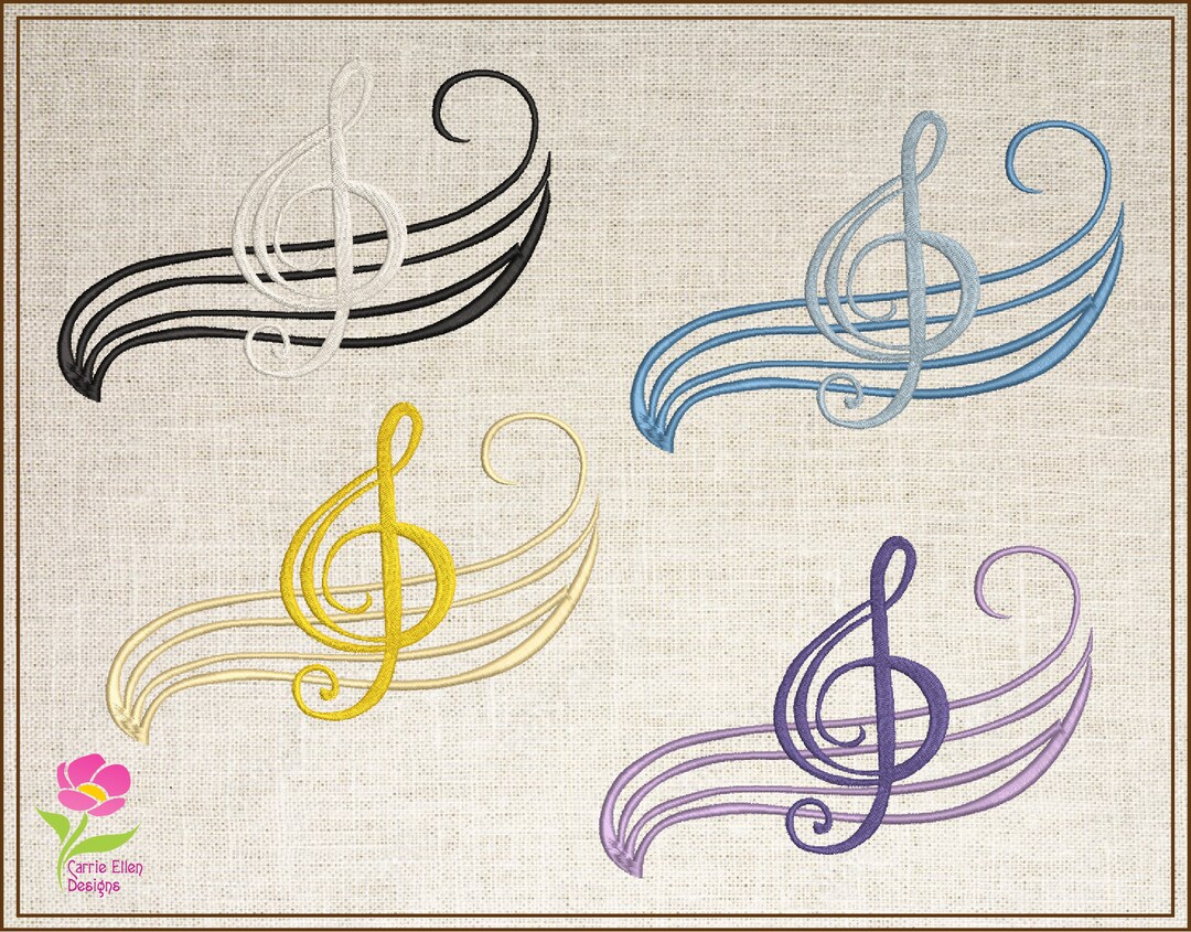Musical Chord Machine Embroidery Design, Music Note Embroidery, Music ...