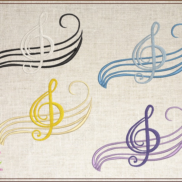Musical Chord Embroidery Design - Etsy