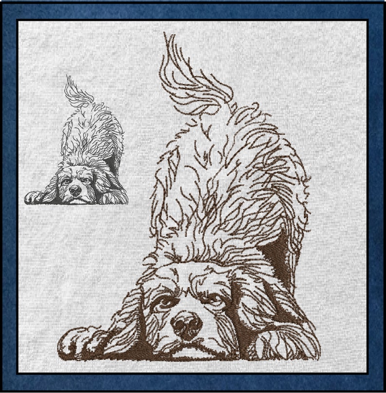 Playful Puppy Machine Embroidery Design, Dog Embroidery, Pet Dog ...