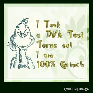 100% Grinch Machine Embroidery Design: Snarky Holiday Saying (8 Sizes ...