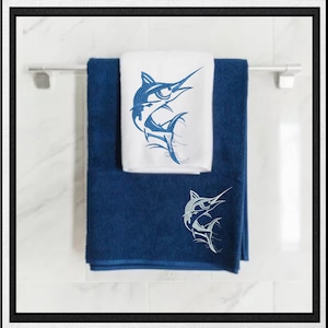 Pacific Blue Marlin Machine Embroidery Design, North Atlantic Swordfish ...