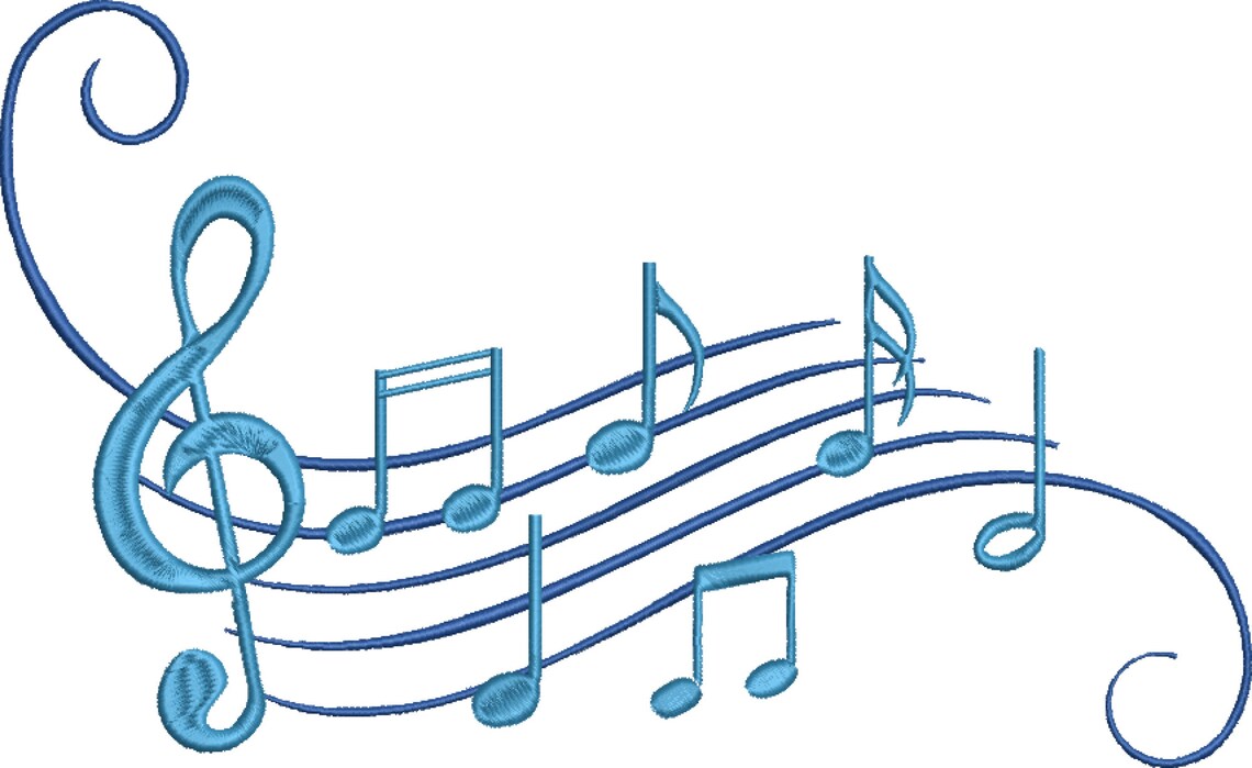 Music Note Embroidery Musical Chord Machine Embroidery - Etsy