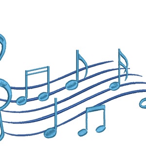 Music Note Embroidery, Musical Chord Machine Embroidery Design, Music ...