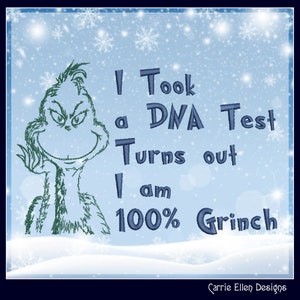100% Grinch Machine Embroidery Design: Snarky Holiday Saying (8 Sizes ...