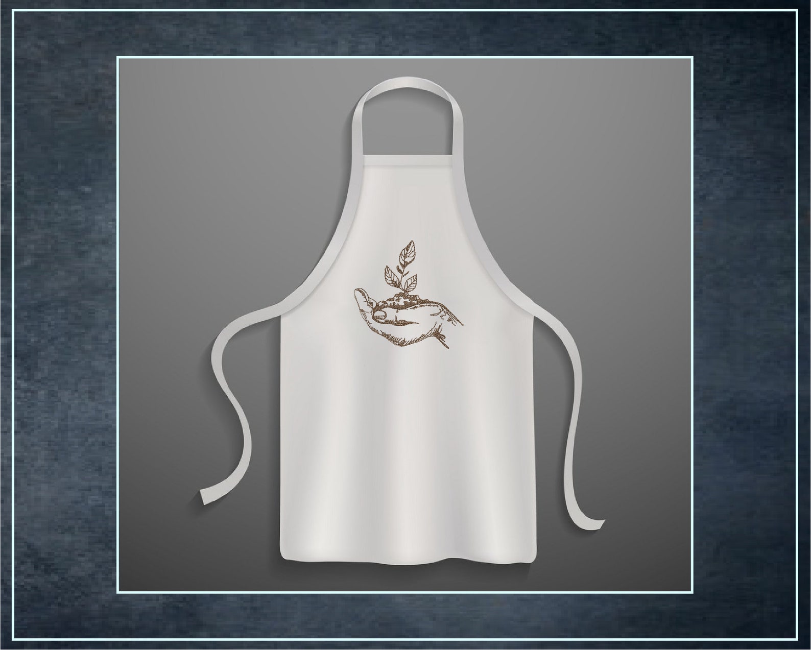 Hand Holding Soil With Plant Sapling Machine Embroidery Design ...