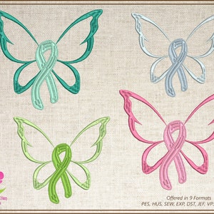 Cancer Awareness Machine Embroidery Design, Breast Cancer Embroidery ...