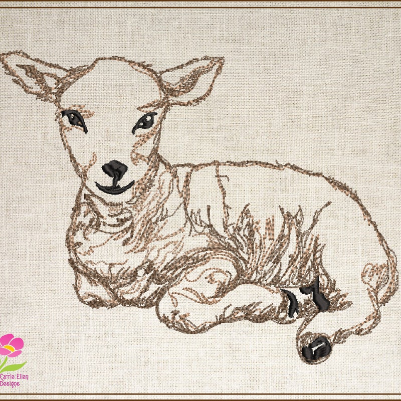 Lamb Embroidery - Etsy