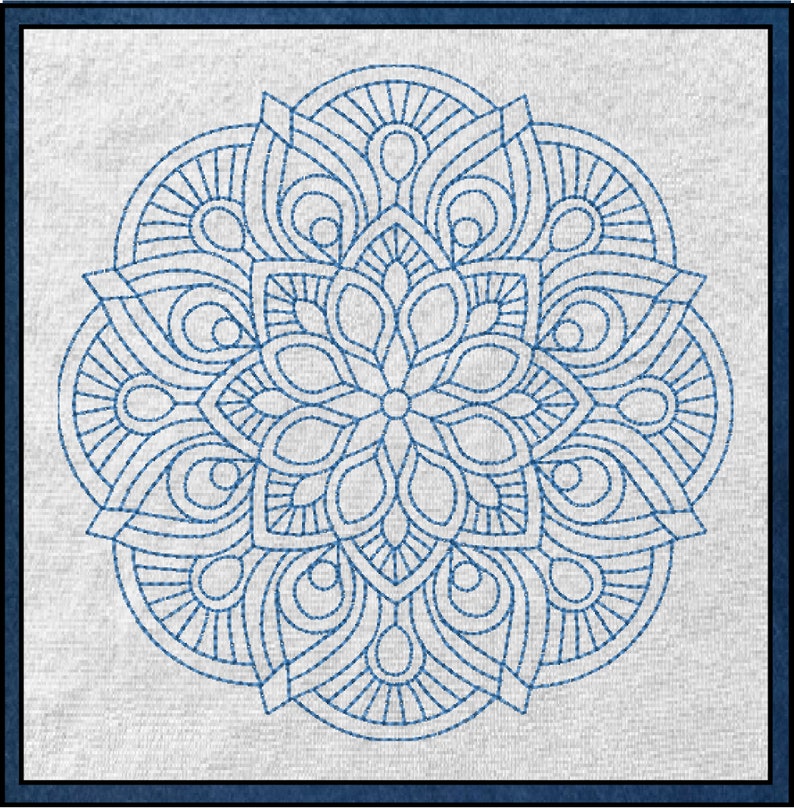 Mandala Machine Embroidery Design Lace Embroidery Mandala - Etsy