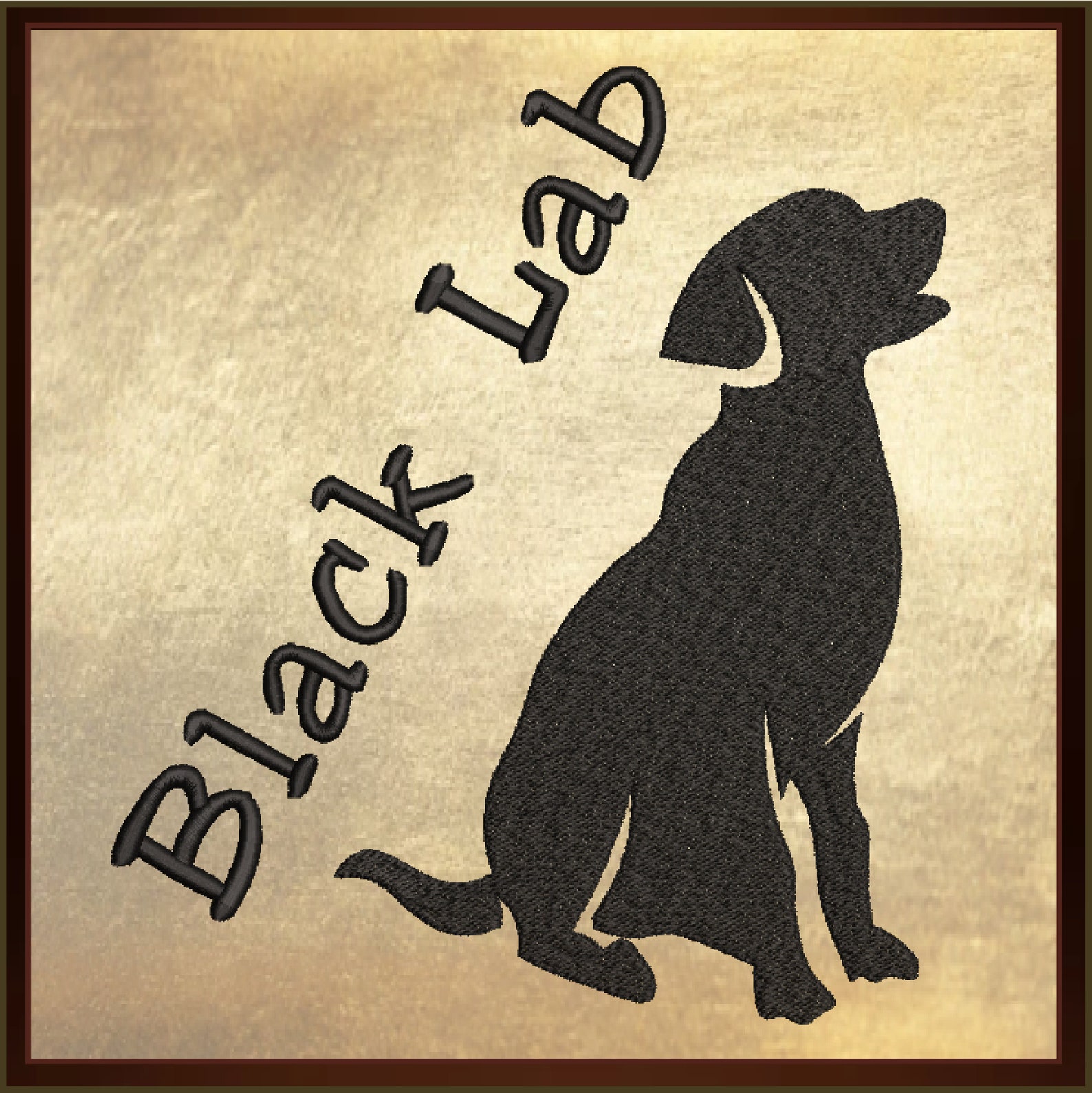 Black Lab Machine Embroidery Design Labrador Retriever Dog | Etsy