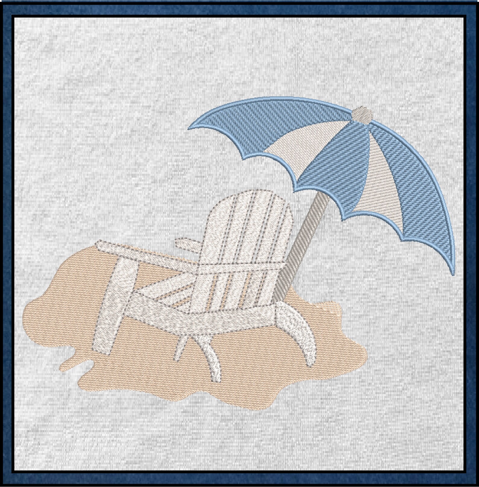 Beach Scene Machine Embroidery Design, Summer Embroidery Design, Beach ...