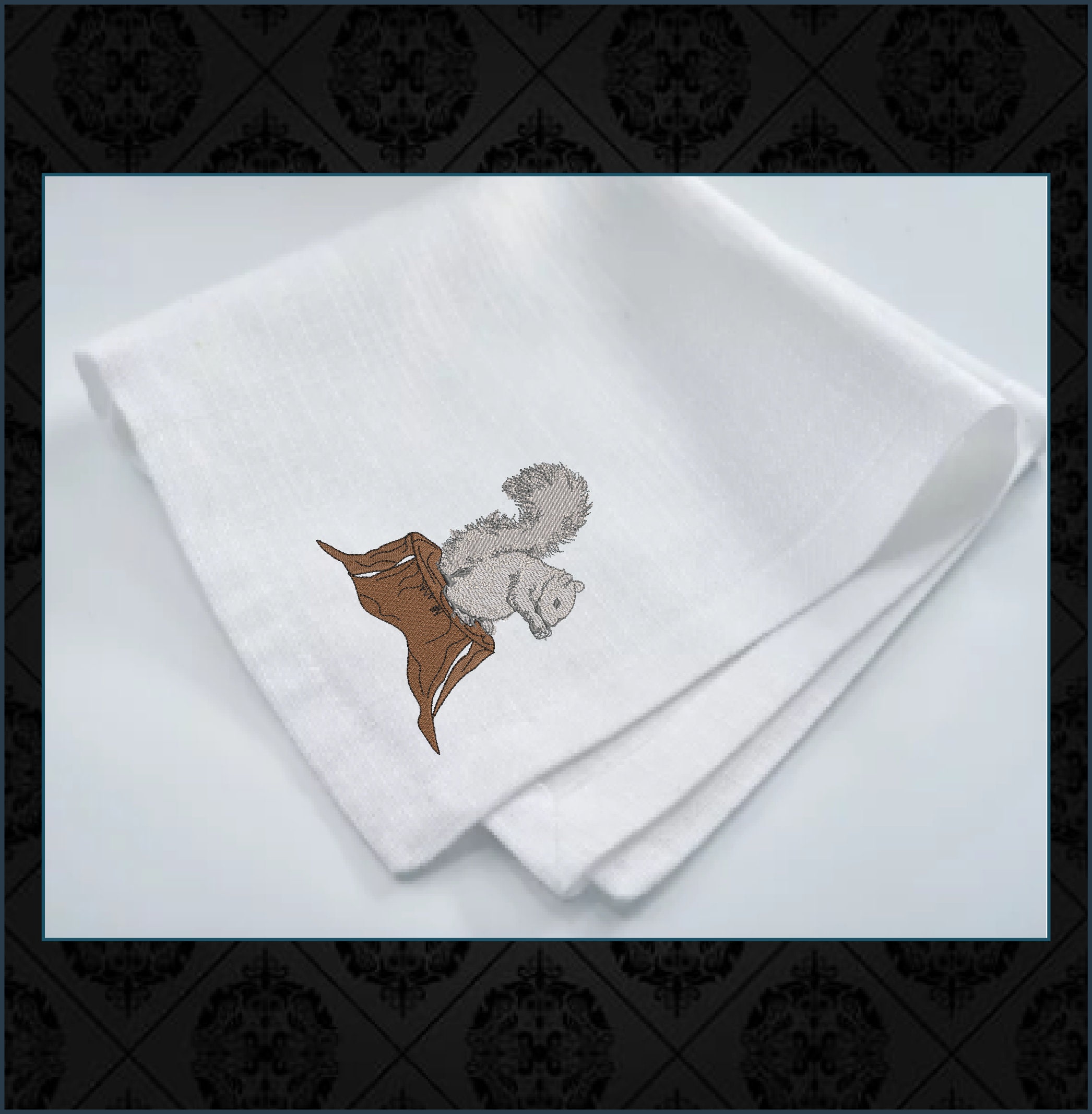 Squirrel Machine Embroidery Design Squirrel on Tree Stump | Etsy