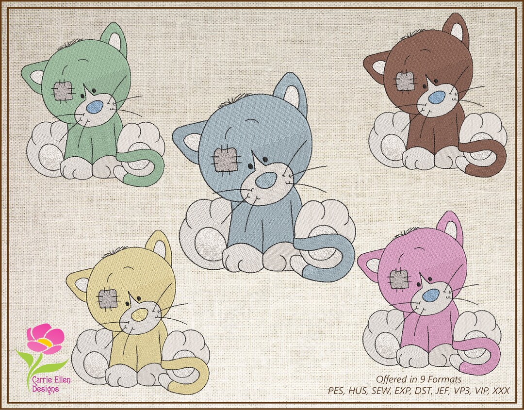 Toy Kitten Machine Embroidery Design for Babies and Kids Old - Etsy