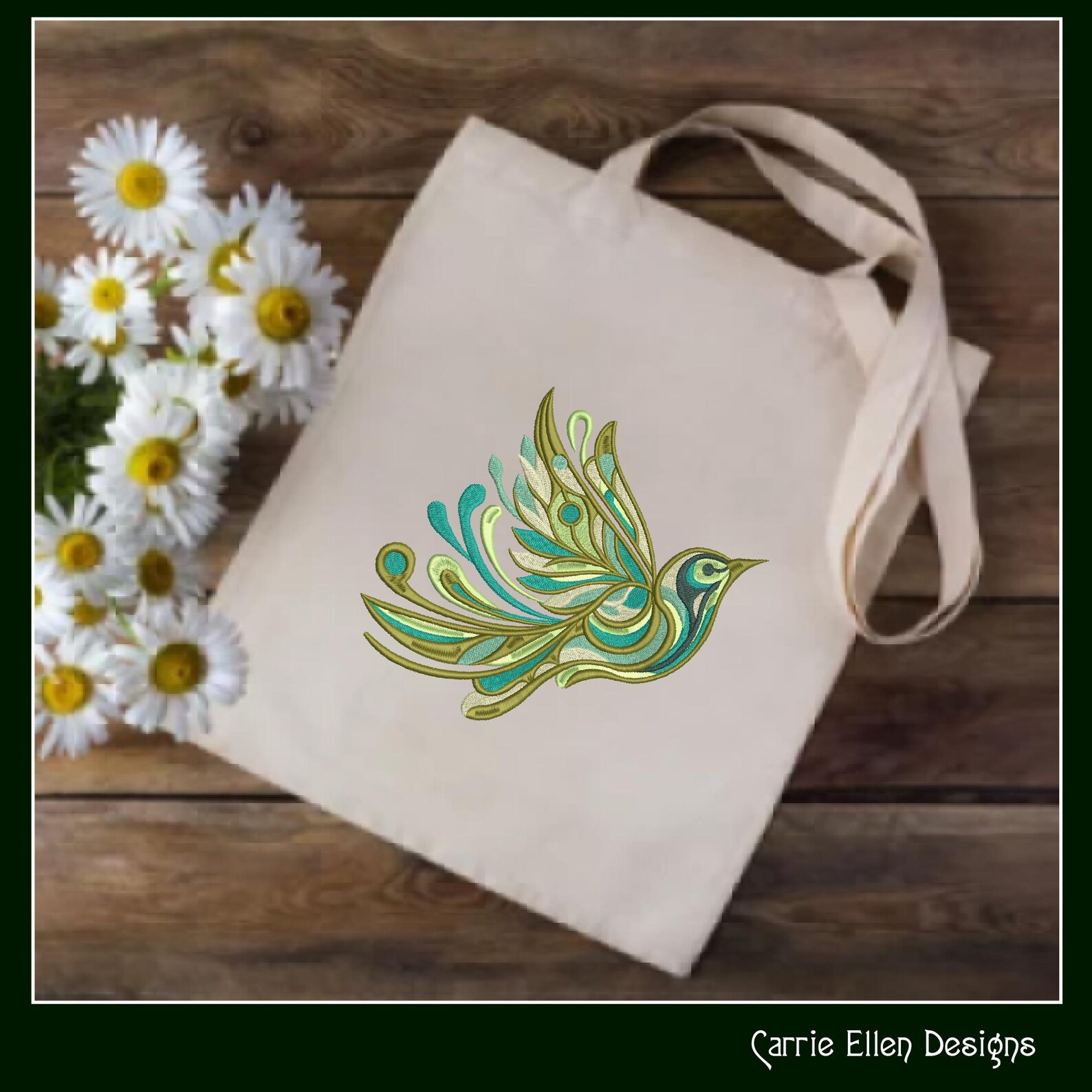 Artistic Dove Machine Embroidery Design – Abstract Bird Pattern ...