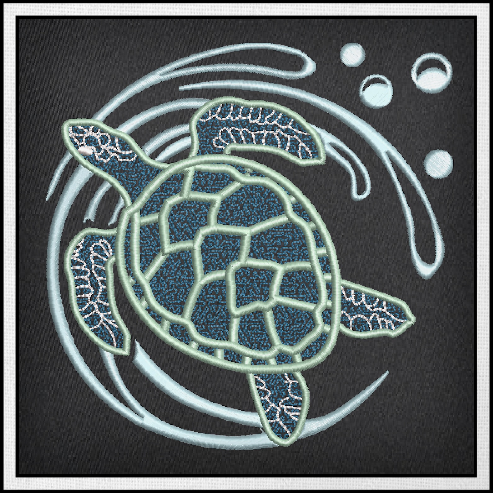Sea Turtle Machine Embroidery Design Animal Embroidery Ocean - Etsy