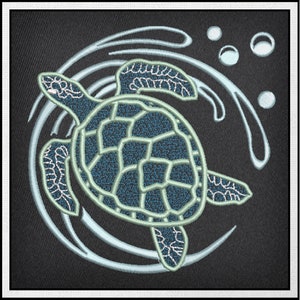 Sea Turtle Machine Embroidery Design, Animal Embroidery, Ocean Tortoise ...