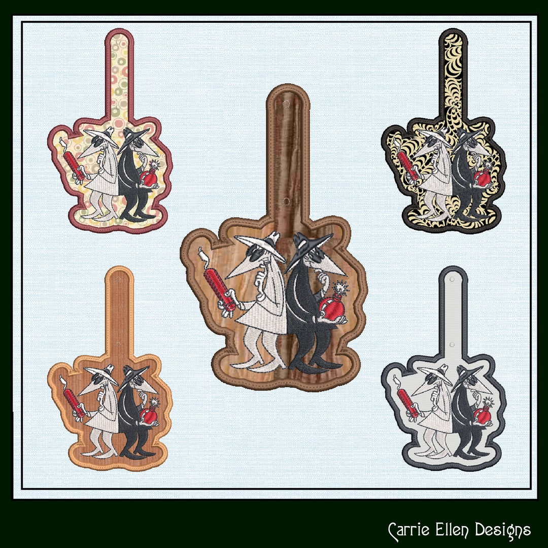 Spy Vs Spy Key Fob Machine Embroidery Design, in the Hoop Iconic Mad ...
