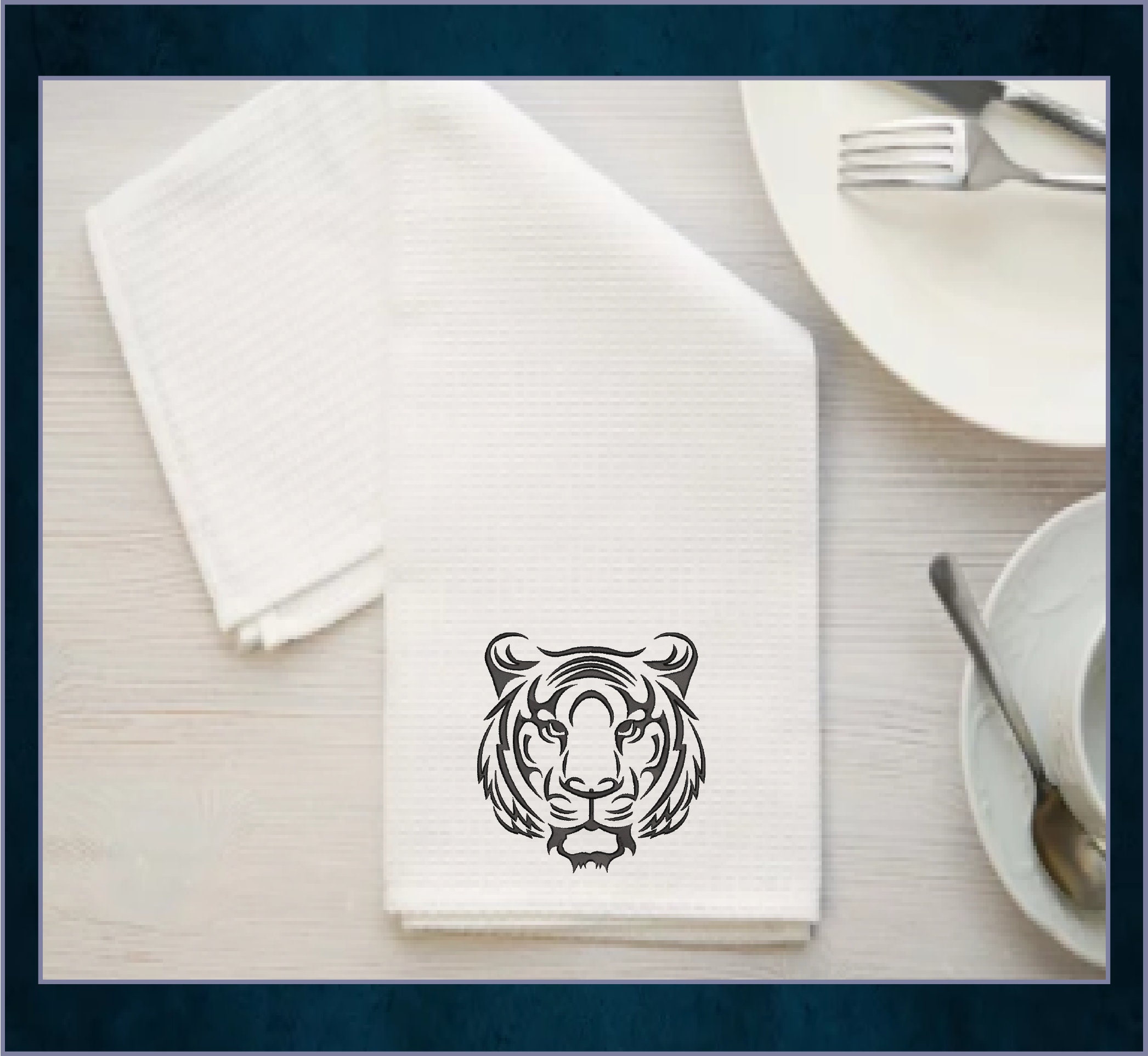 Tiger Embroidery Design Animal Embroidery Tiger Line Art | Etsy