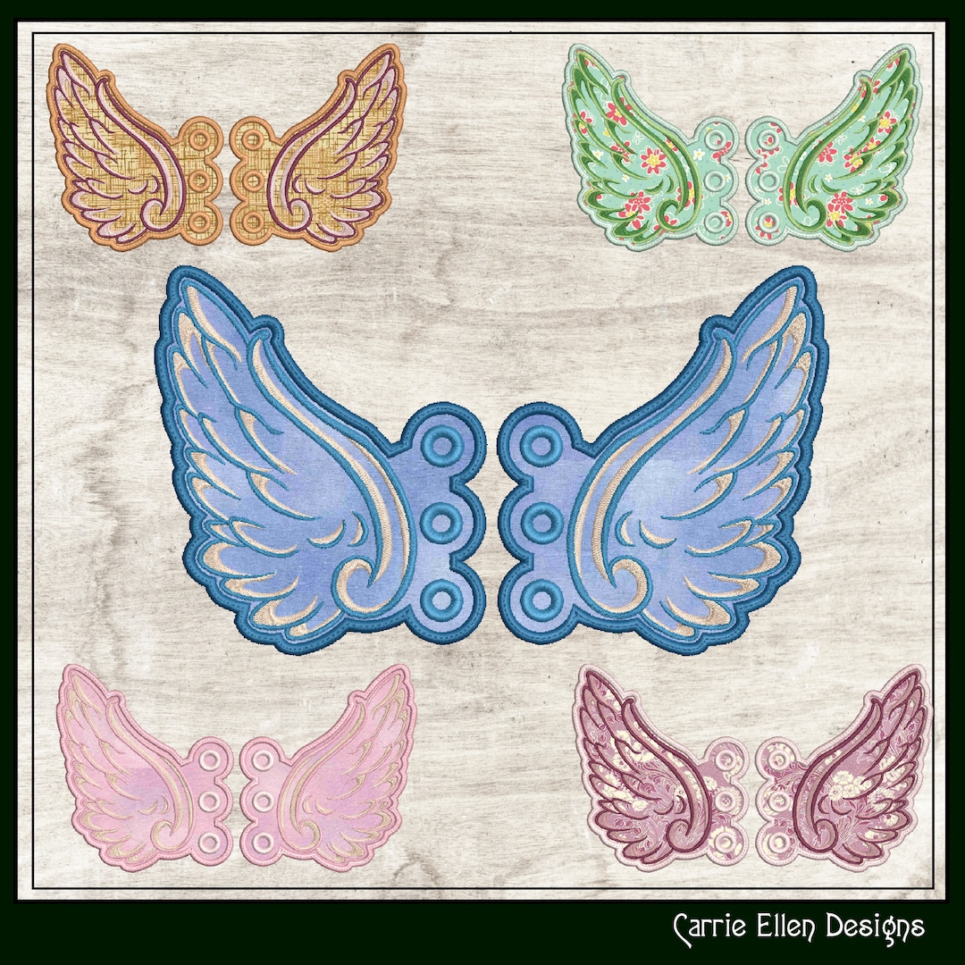 Angel Wing Machine Embroidery Show Wing Design, Butterfly Wings for ...
