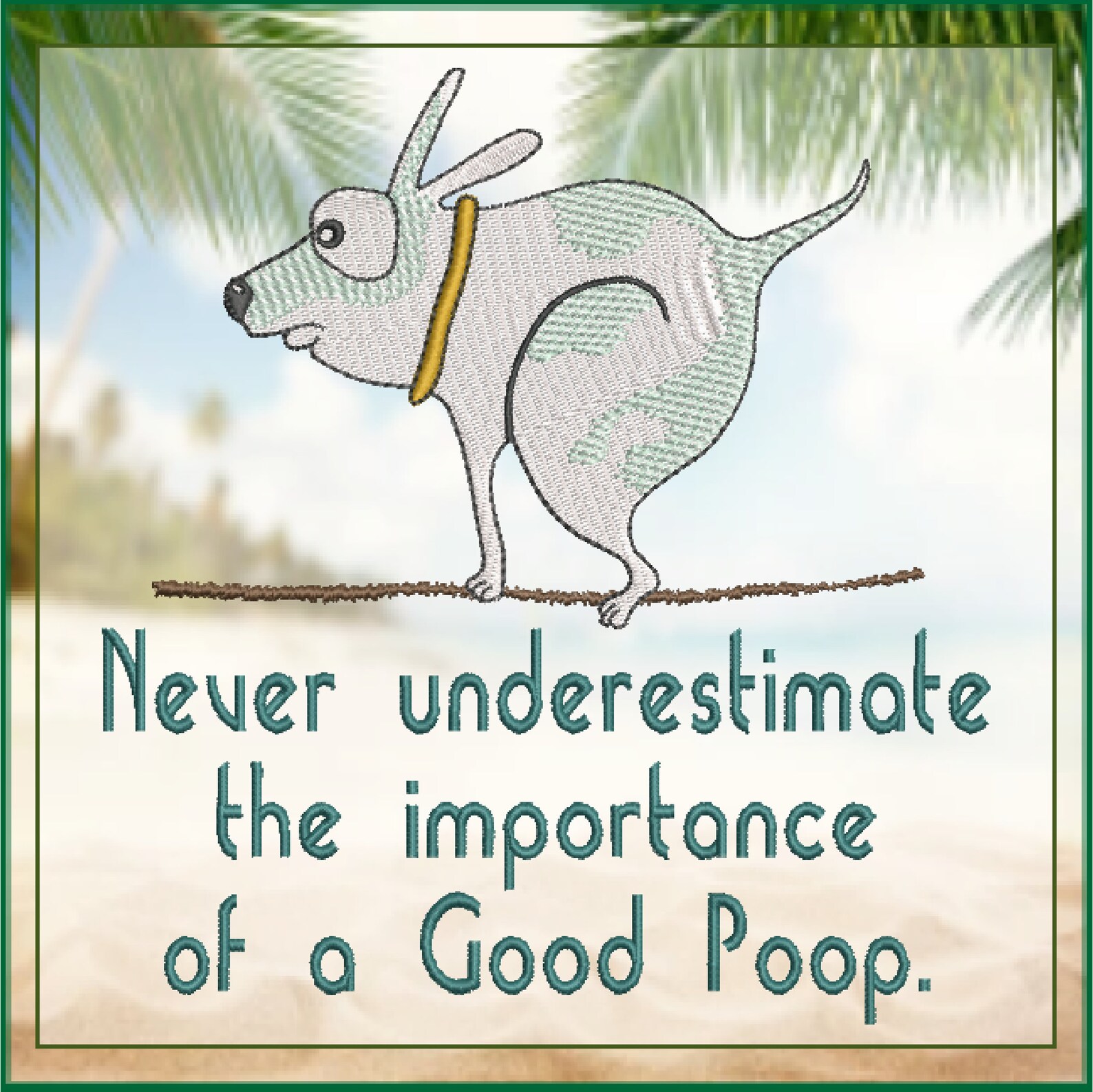 Importance of a Good Poop Machine Embroidery Design Animal - Etsy