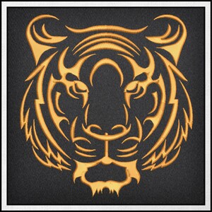 Tiger Embroidery Design, Animal Embroidery, Tiger Line Art Embroidery ...